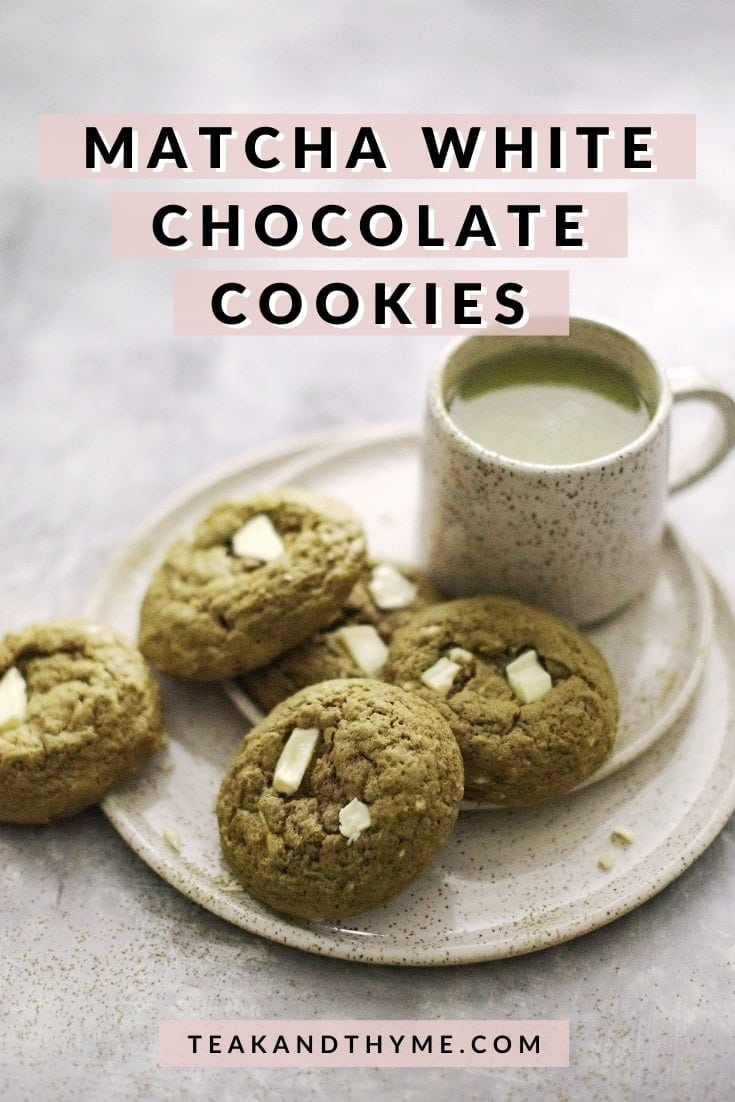 Matcha White Chocolate Cookies - Teak & Thyme
