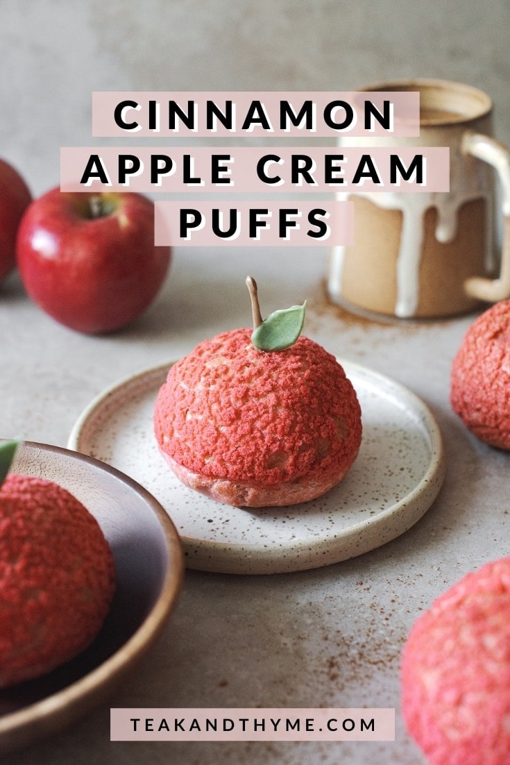 Cinnamon Apple Cream Puffs - Teak & Thyme