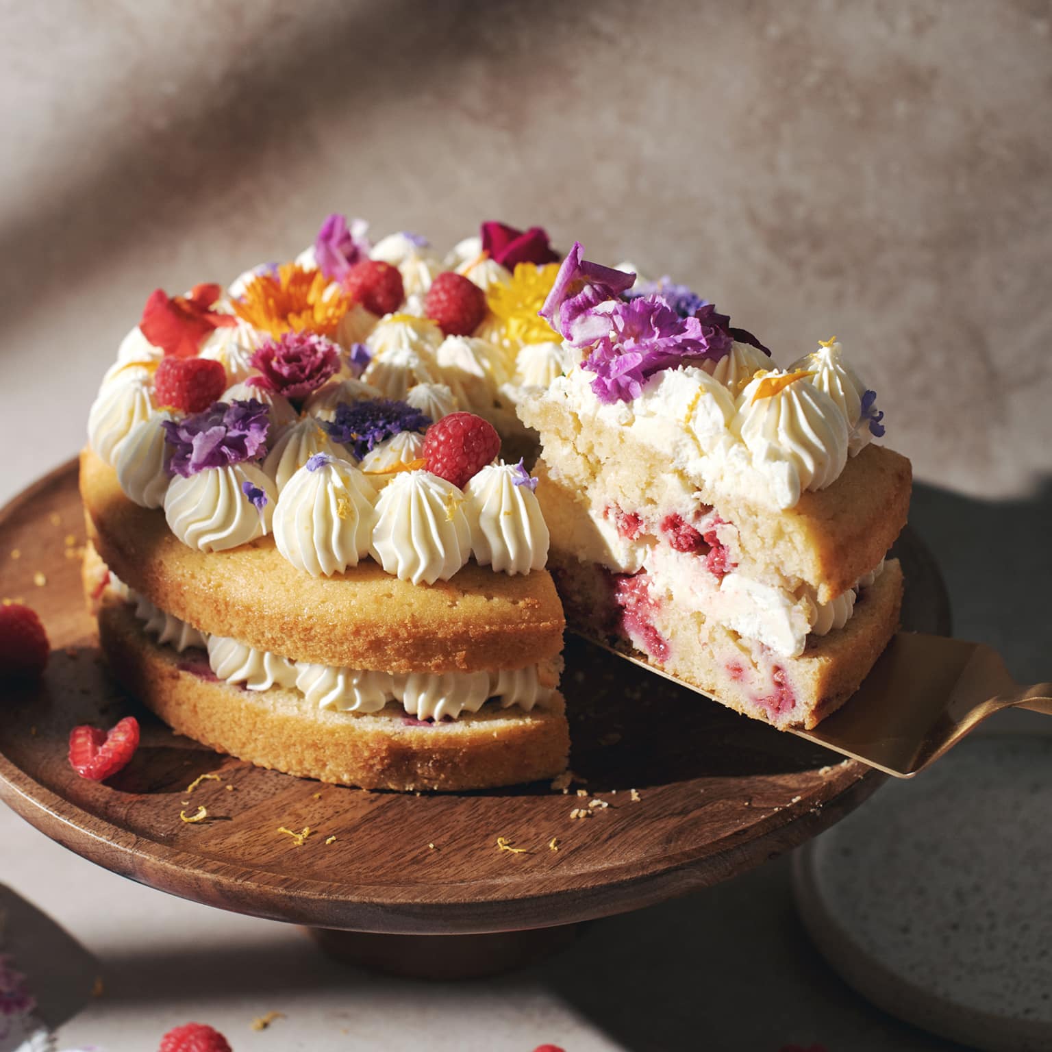 Lemon Raspberry Cake - Teak & Thyme