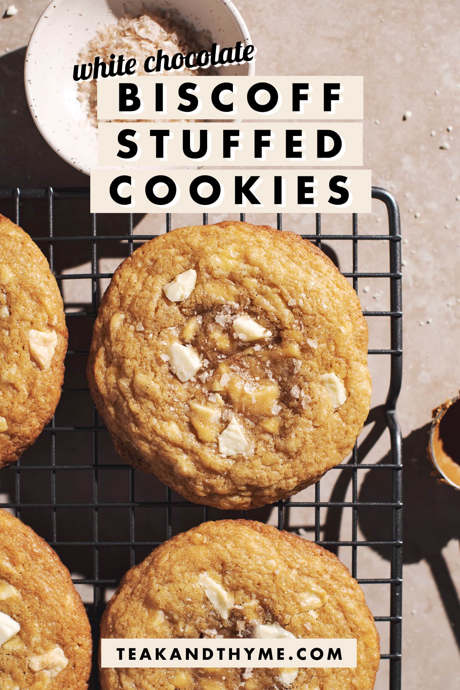 Biscoff Stuffed Cookies - Teak & Thyme