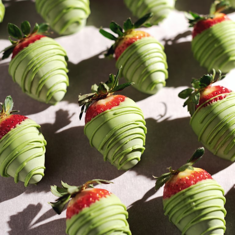 Matcha-Covered Strawberries - Teak & Thyme