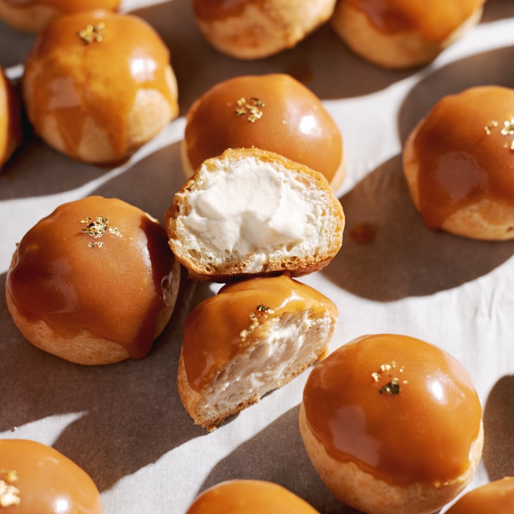 Salted Caramel Profiteroles - Teak & Thyme