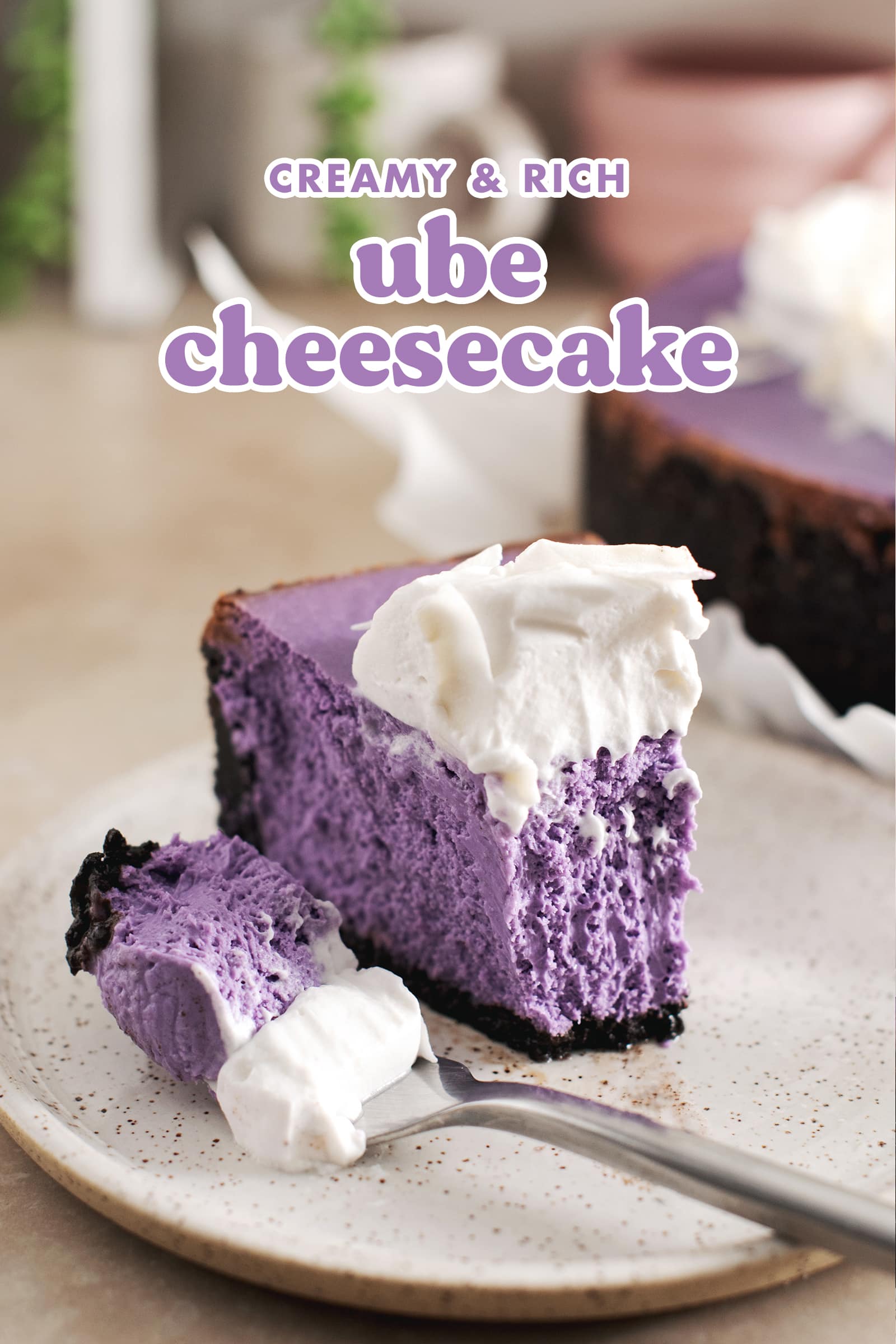 Ube Cheesecake - Teak & Thyme