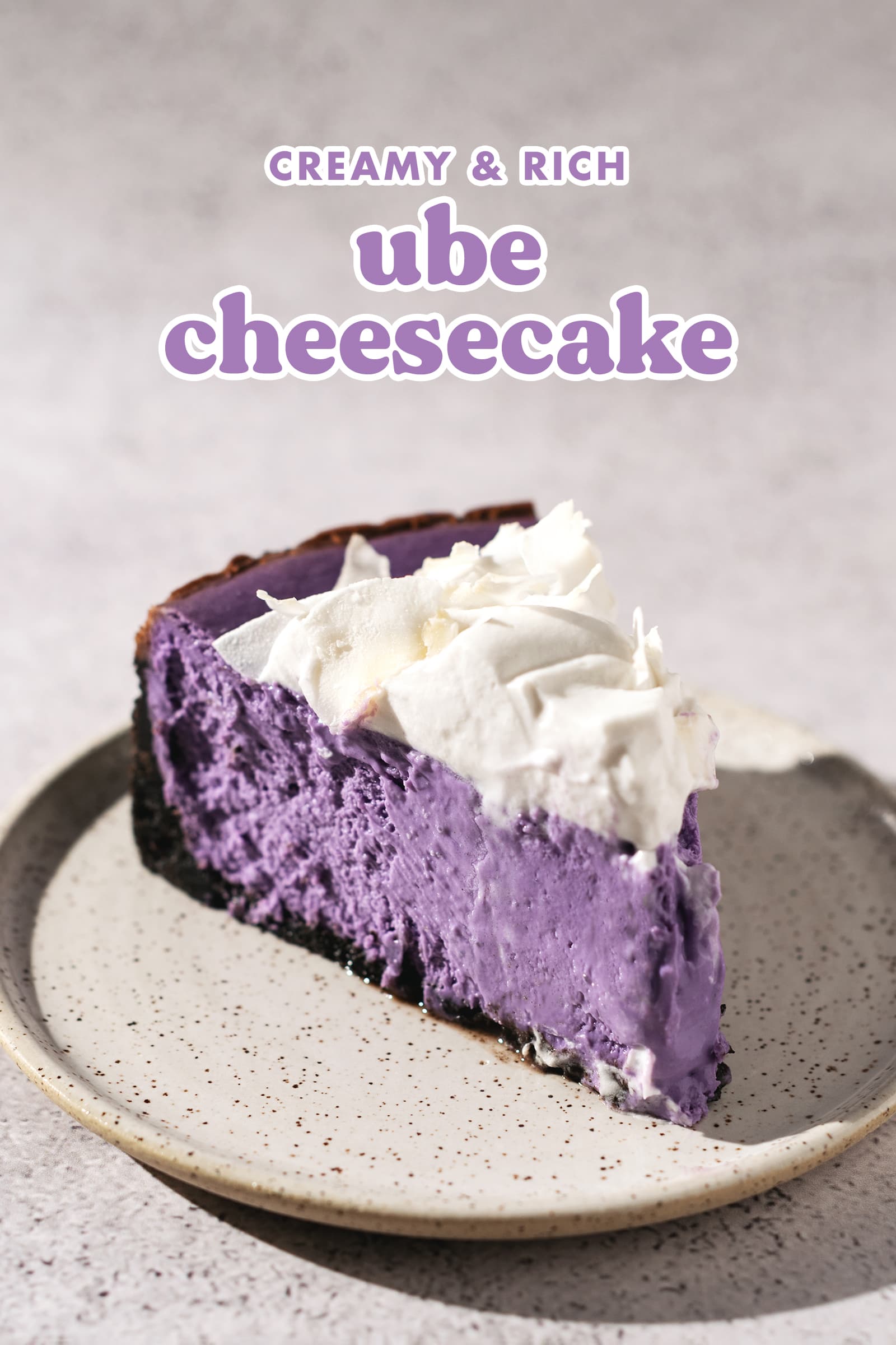 Ube Cheesecake - Teak & Thyme