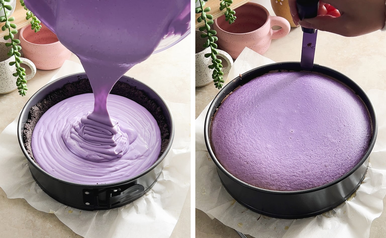 Ube Cheesecake - Teak & Thyme