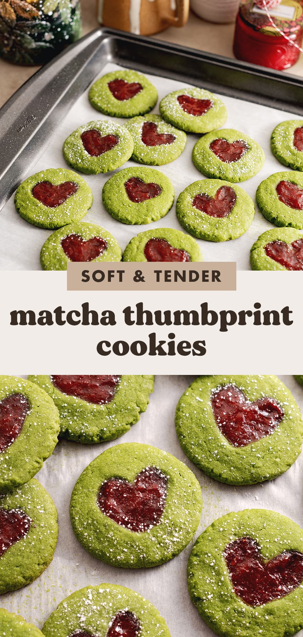 Matcha Thumbprint Cookies - Teak & Thyme
