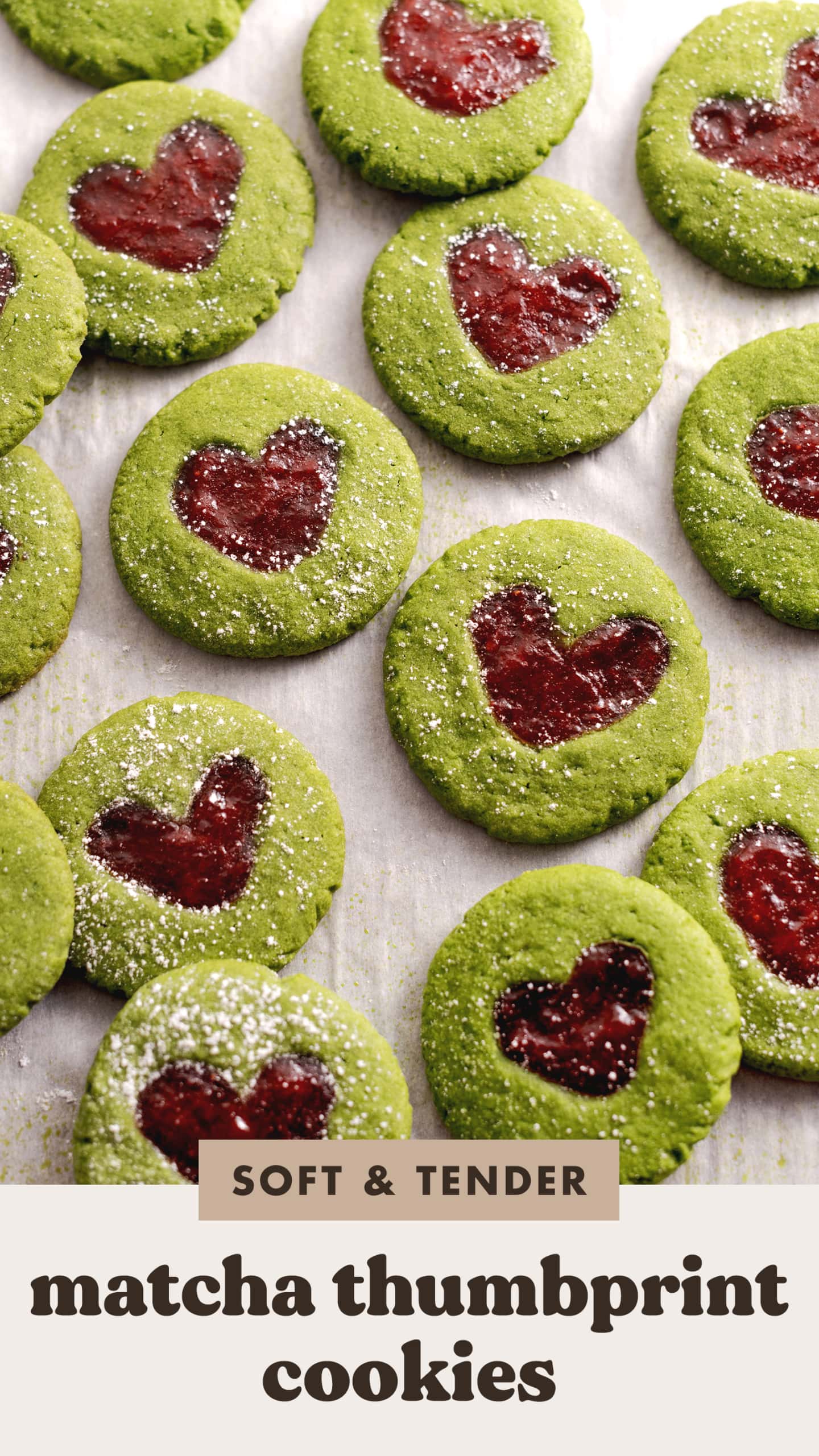 Matcha Thumbprint Cookies - Teak & Thyme