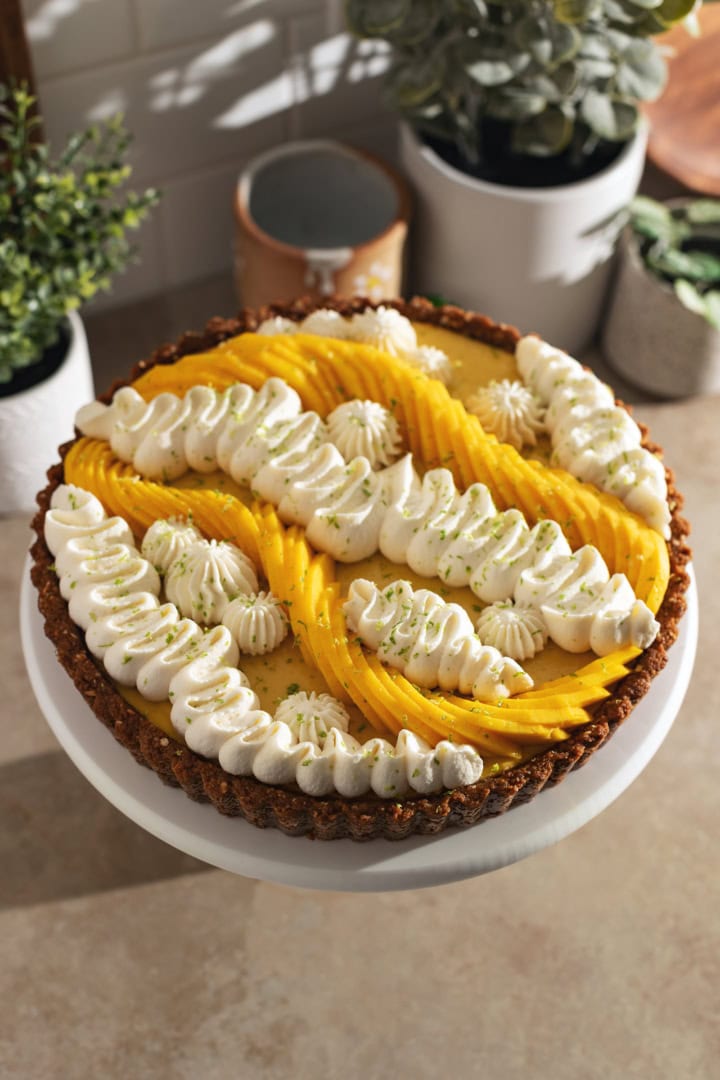 Mango Tart (with biscoff crust) - Teak & Thyme