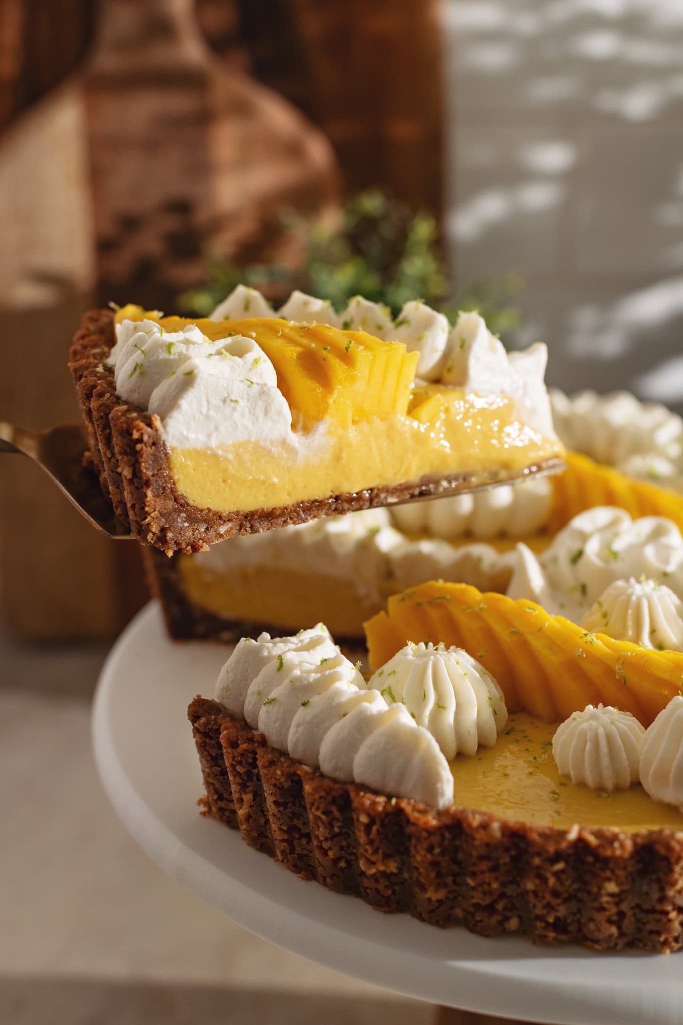 Mango Tart (with biscoff crust) - Teak & Thyme