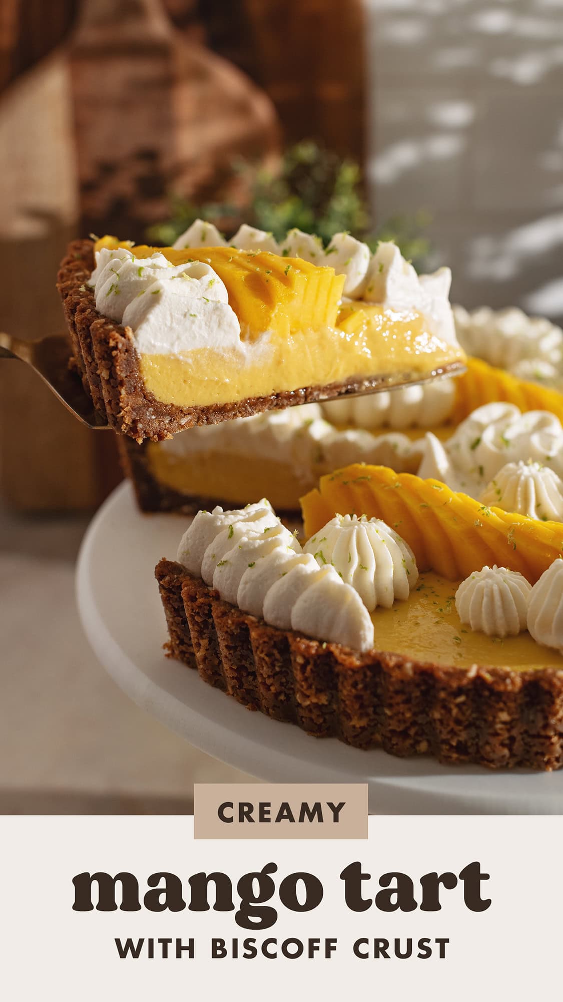 Mango Tart (with biscoff crust) - Teak & Thyme