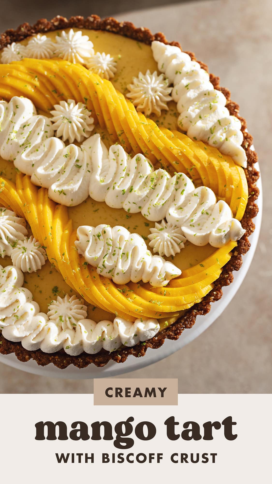 Mango Tart (with biscoff crust) - Teak & Thyme