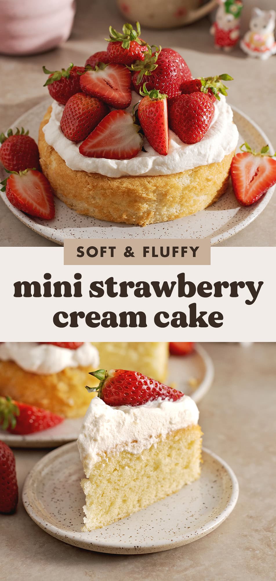 Mini Strawberry Cream Cake - Teak & Thyme