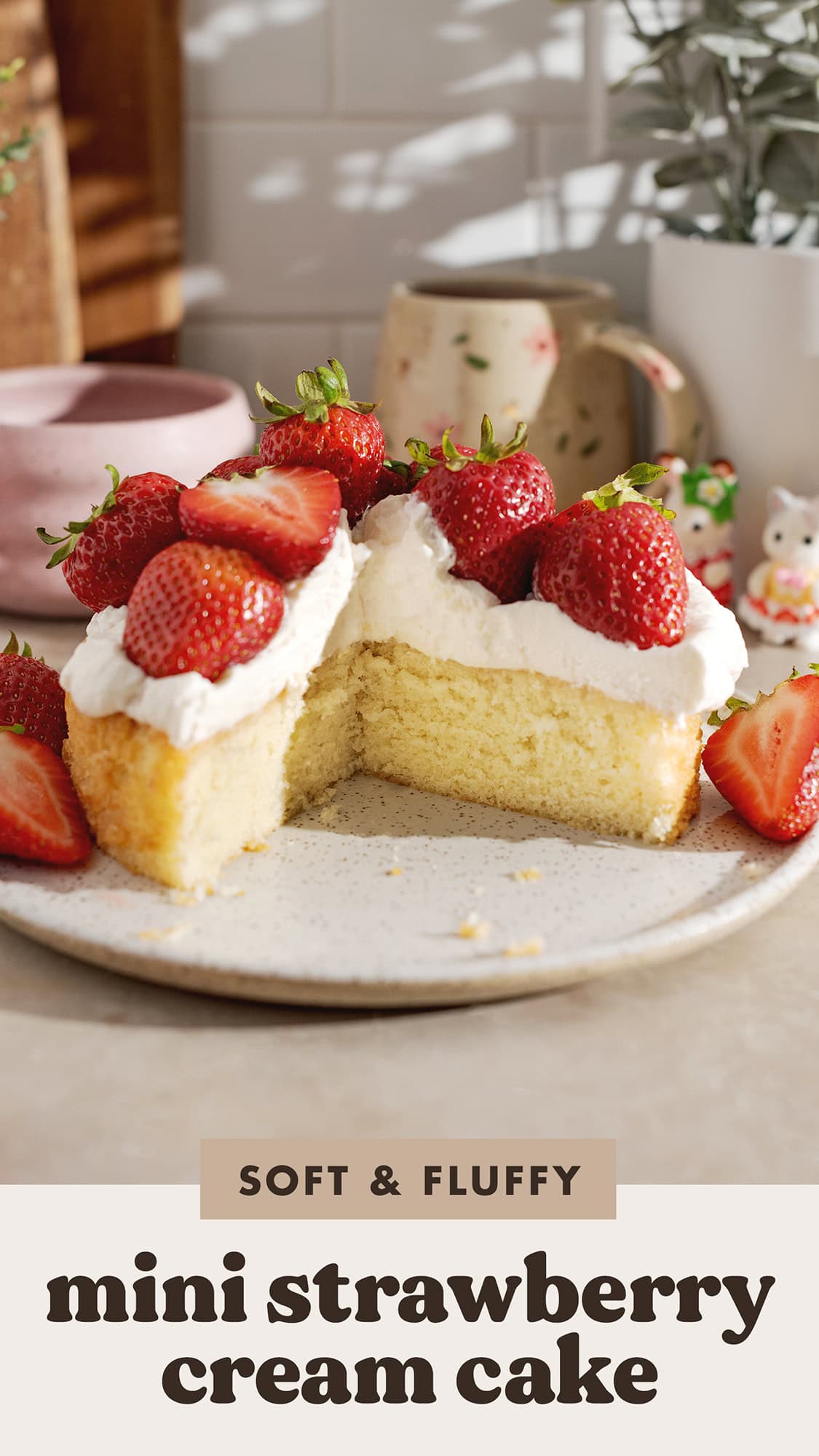 Mini Strawberry Cream Cake - Teak & Thyme