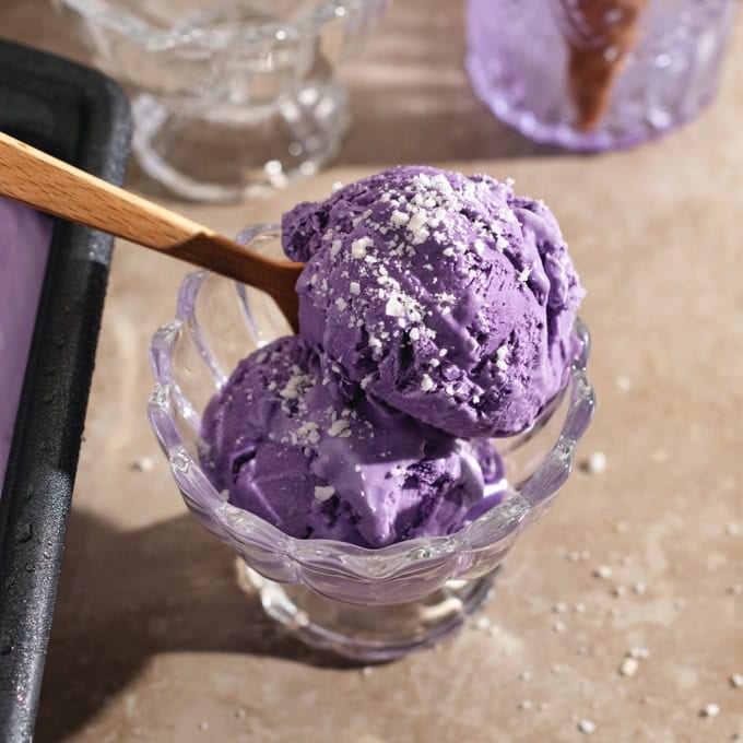 Ube Ice Cream (no-churn) - Teak & Thyme