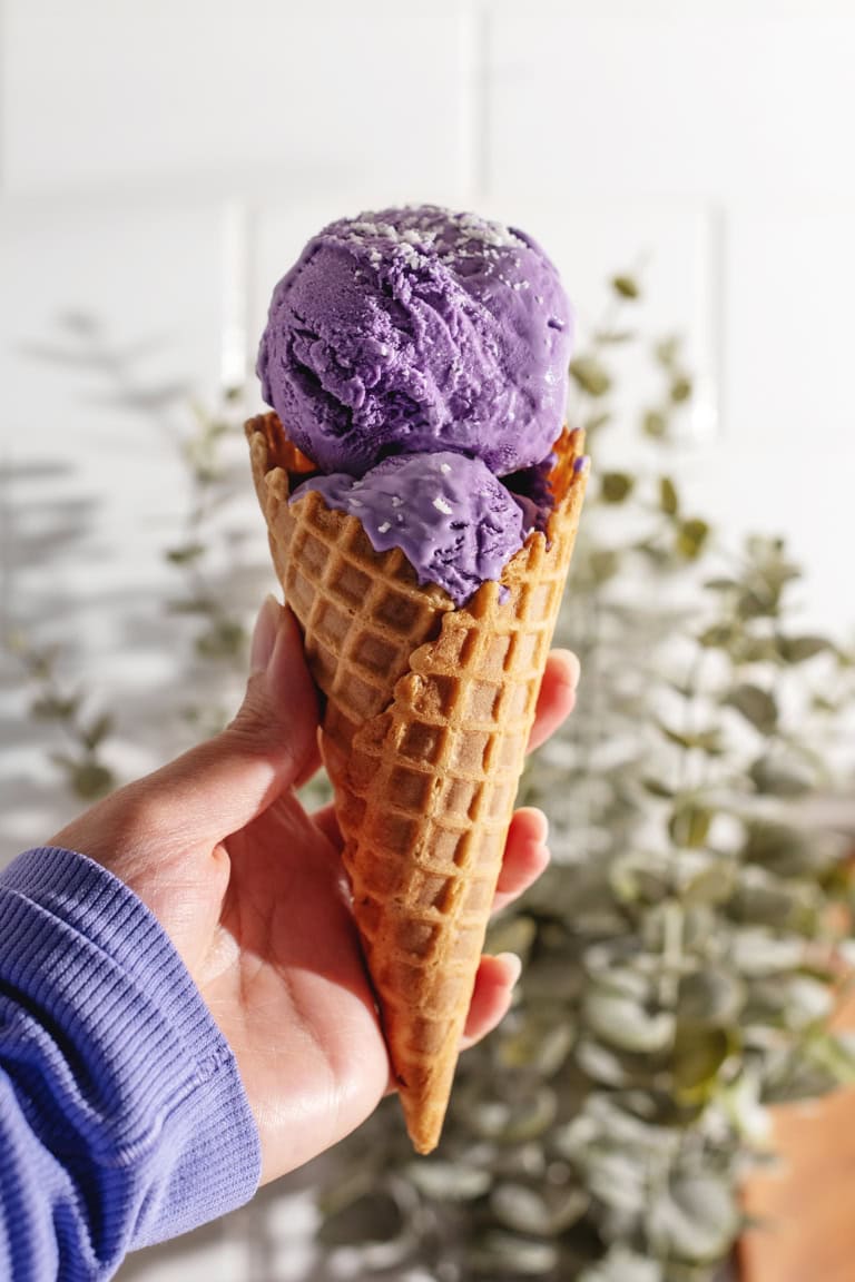 Ube Ice Cream (no-churn) - Teak & Thyme