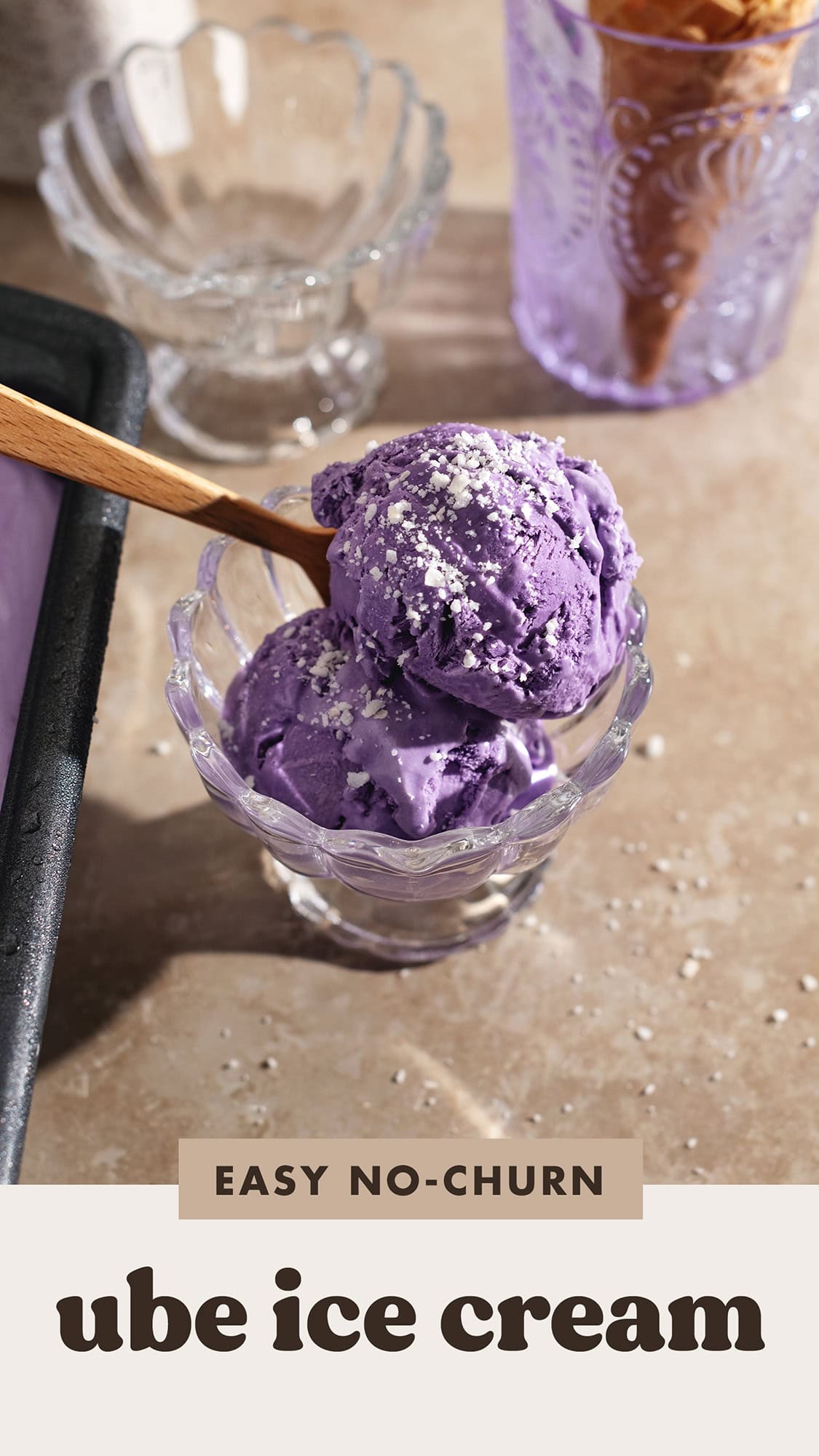 Ube Ice Cream (no-churn) - Teak & Thyme