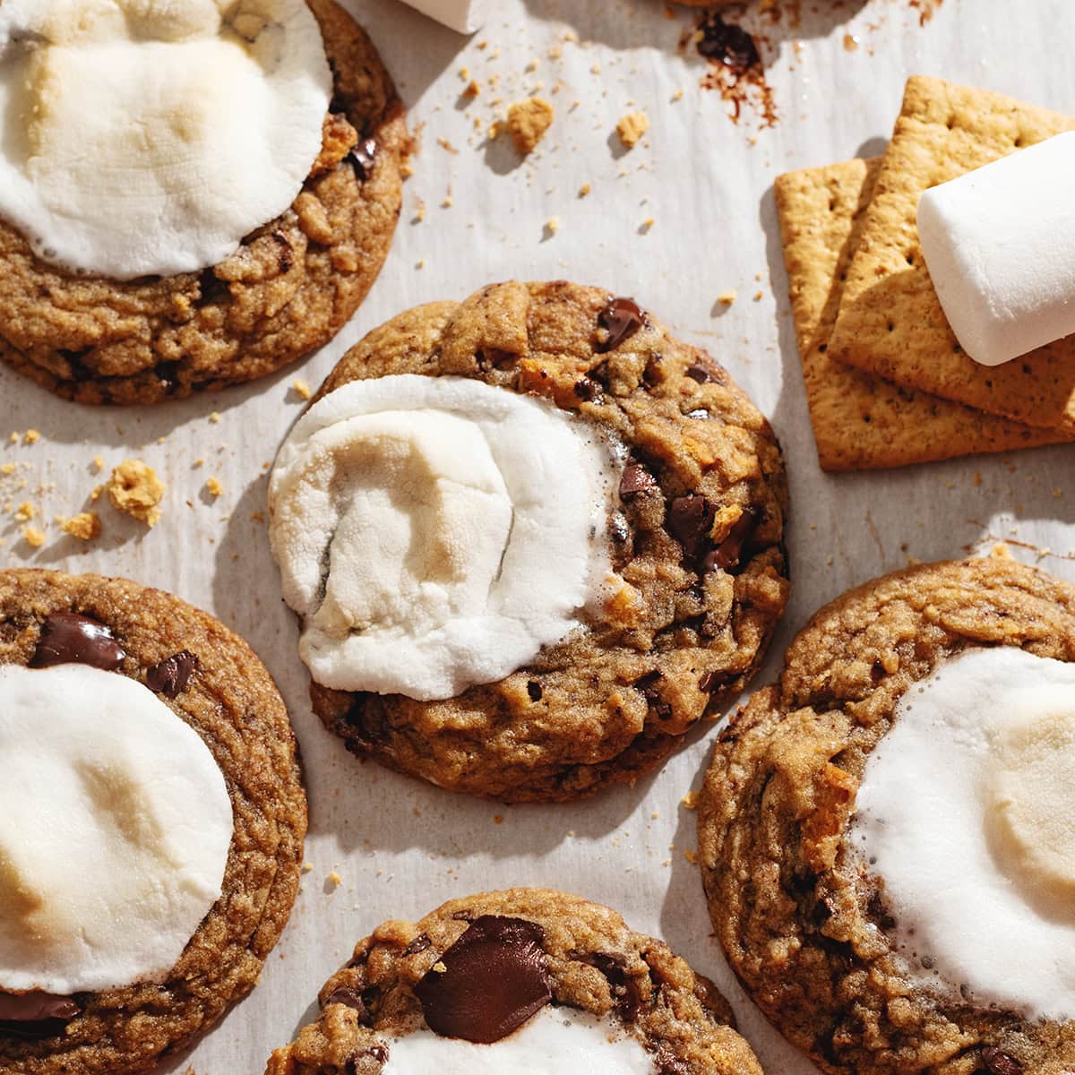 Smores Cookies Recipe S'mores Cookies Sugar Spun Run
