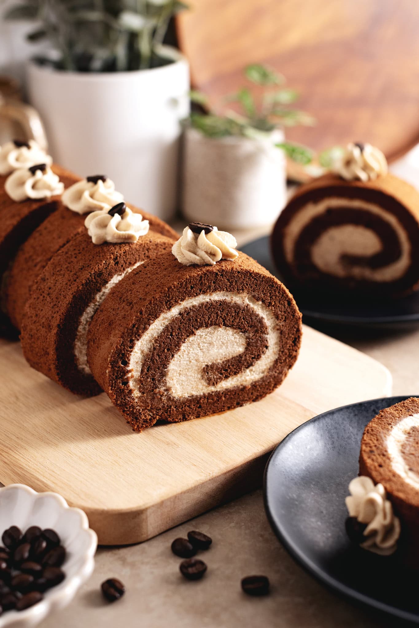 Mocha Roll Cake - Teak & Thyme