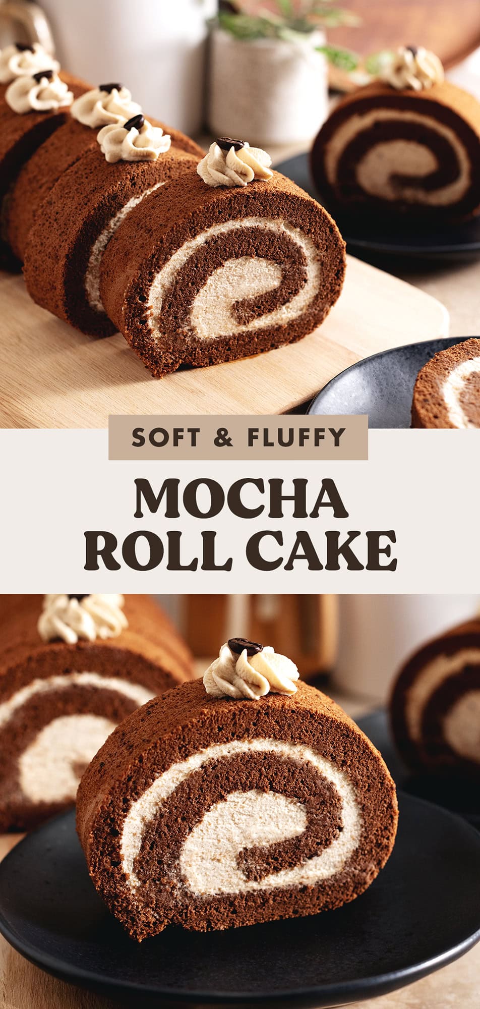 Mocha Roll Cake - Teak & Thyme
