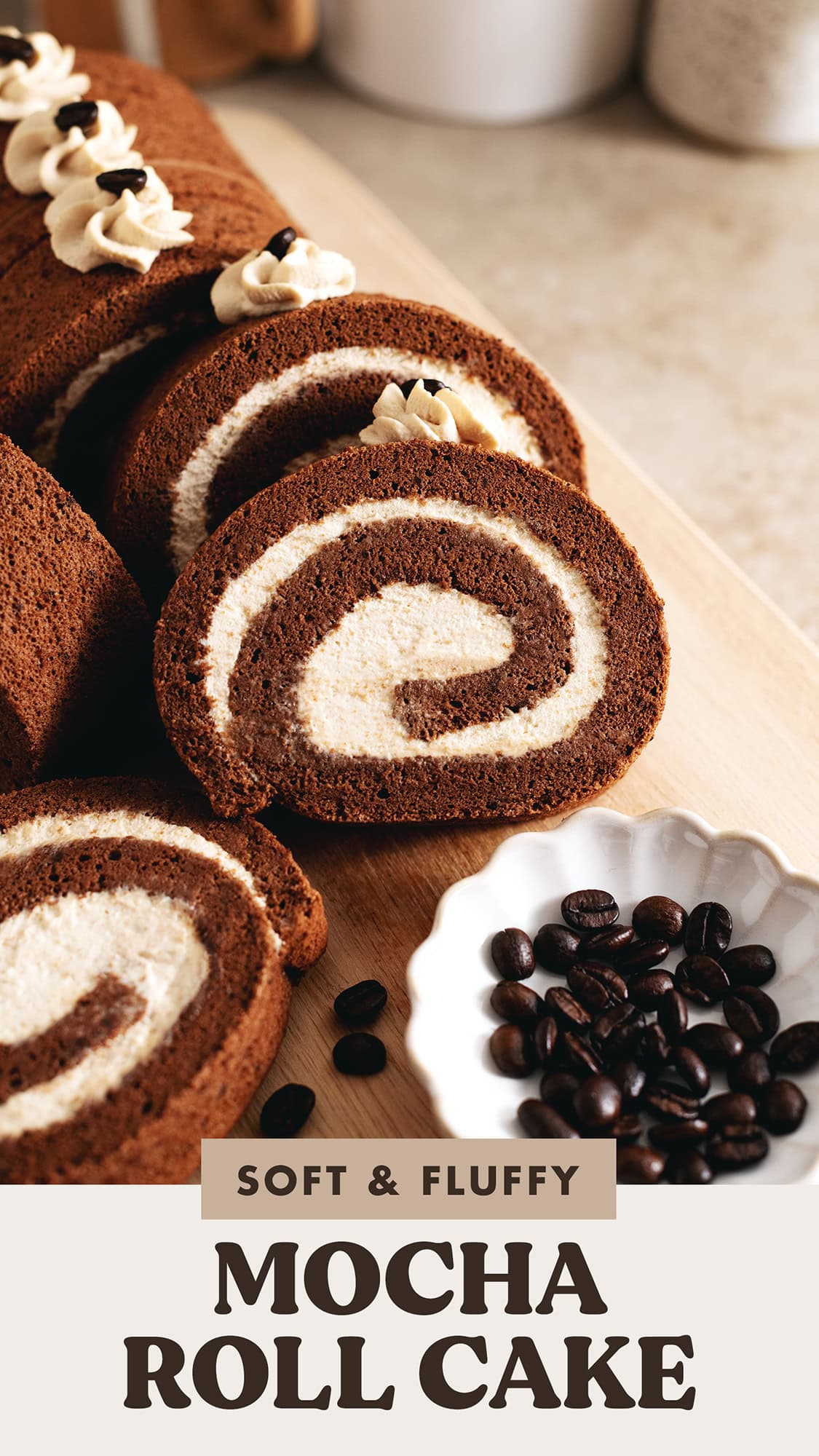 Mocha Roll Cake - Teak & Thyme