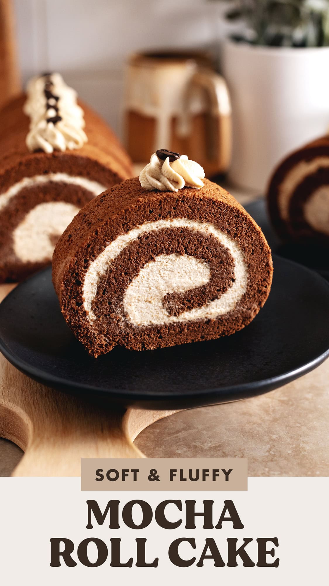 Mocha Roll Cake - Teak & Thyme