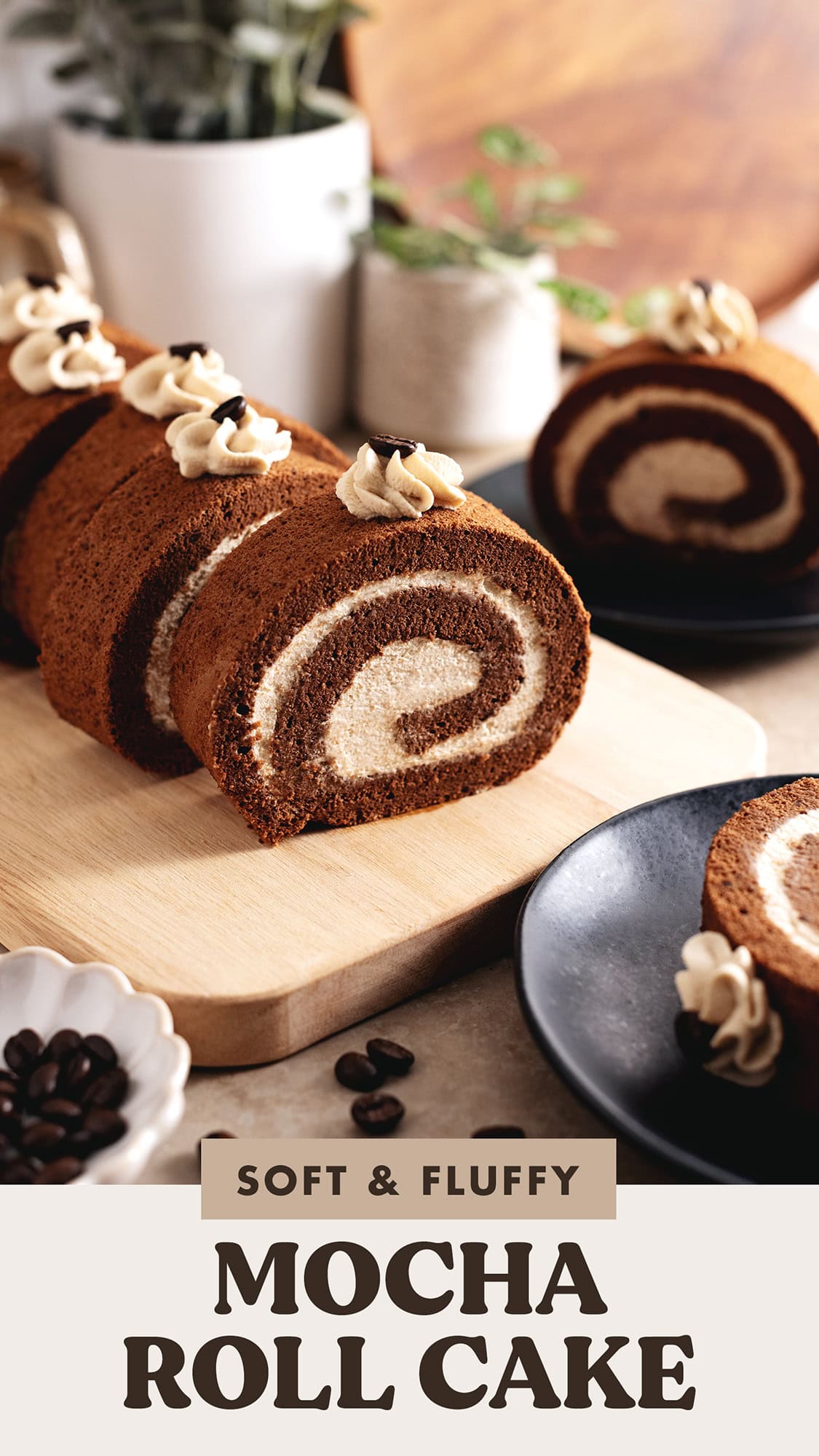 Mocha Roll Cake - Teak & Thyme