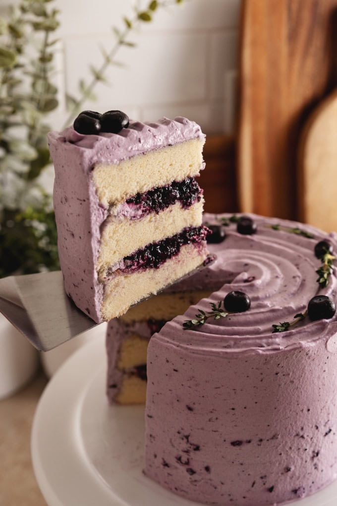 Blueberry Chiffon Cake - Teak & Thyme