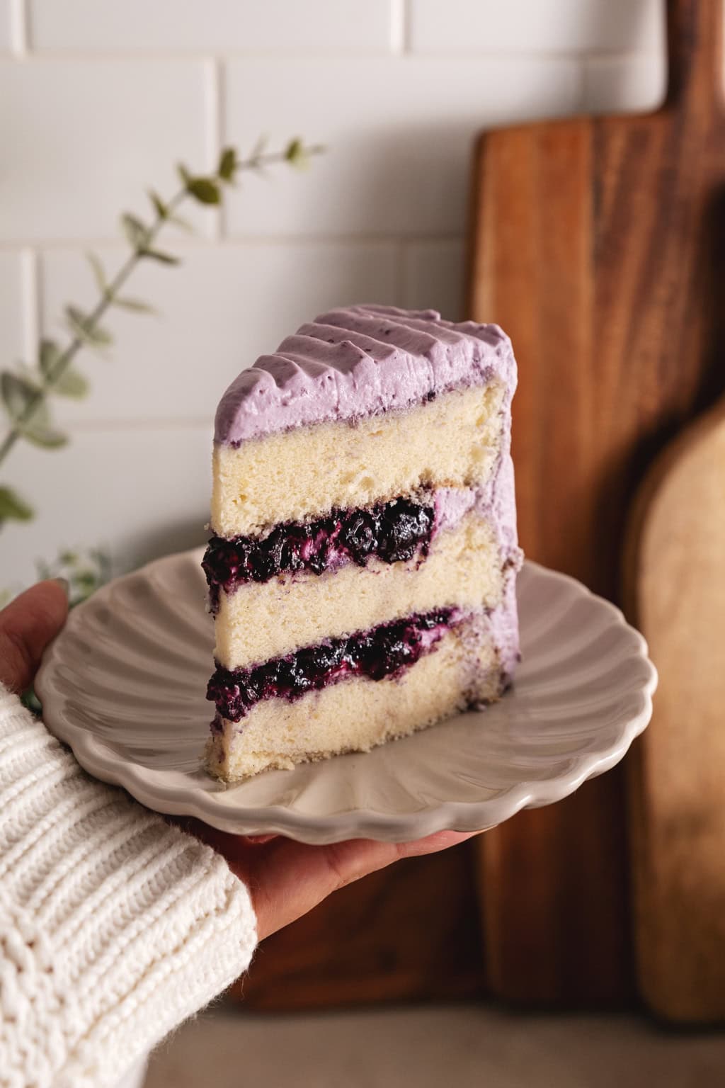 Blueberry Chiffon Cake - Teak & Thyme