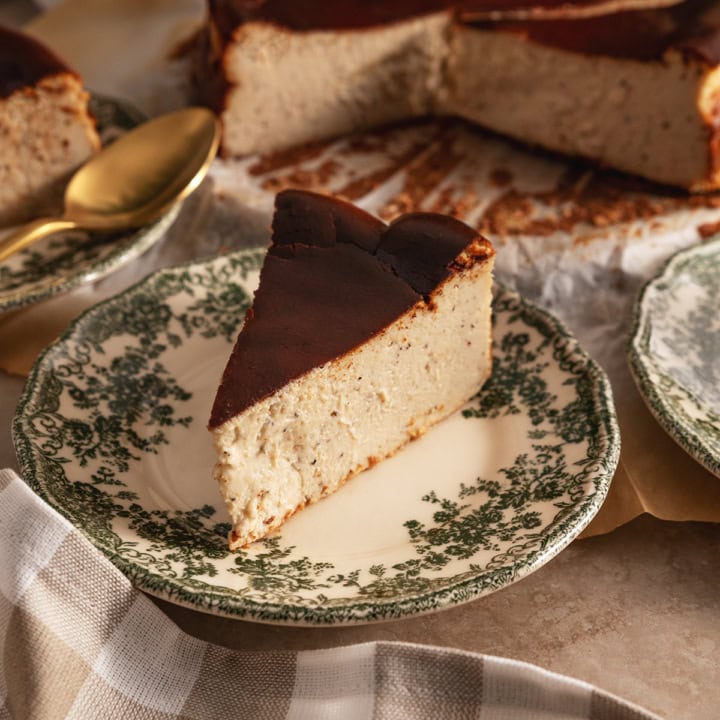 Earl Grey Basque Cheesecake - Teak & Thyme