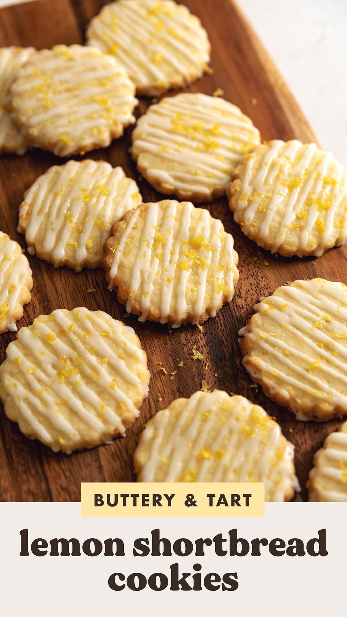 Lemon Shortbread Cookies - Teak & Thyme