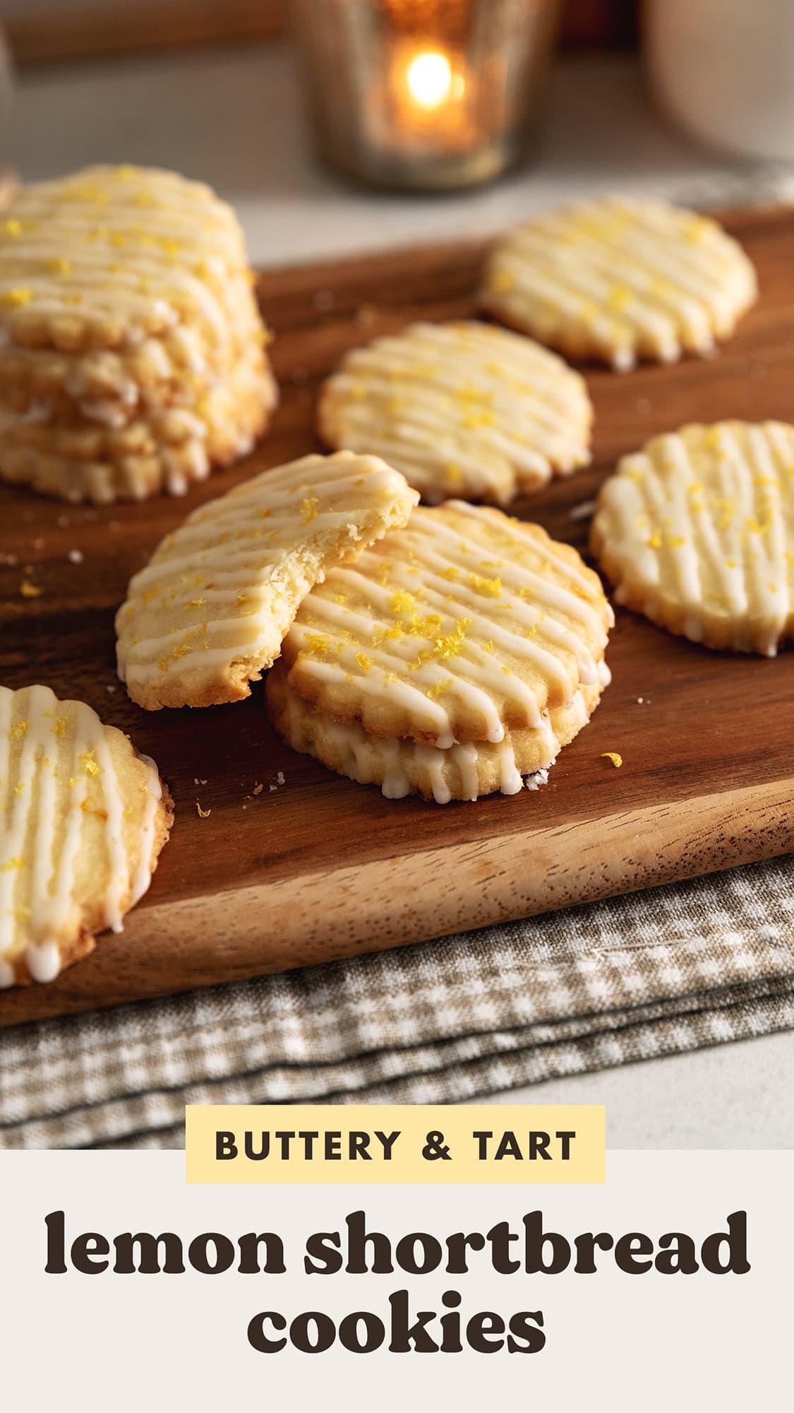 Lemon Shortbread Cookies - Teak & Thyme