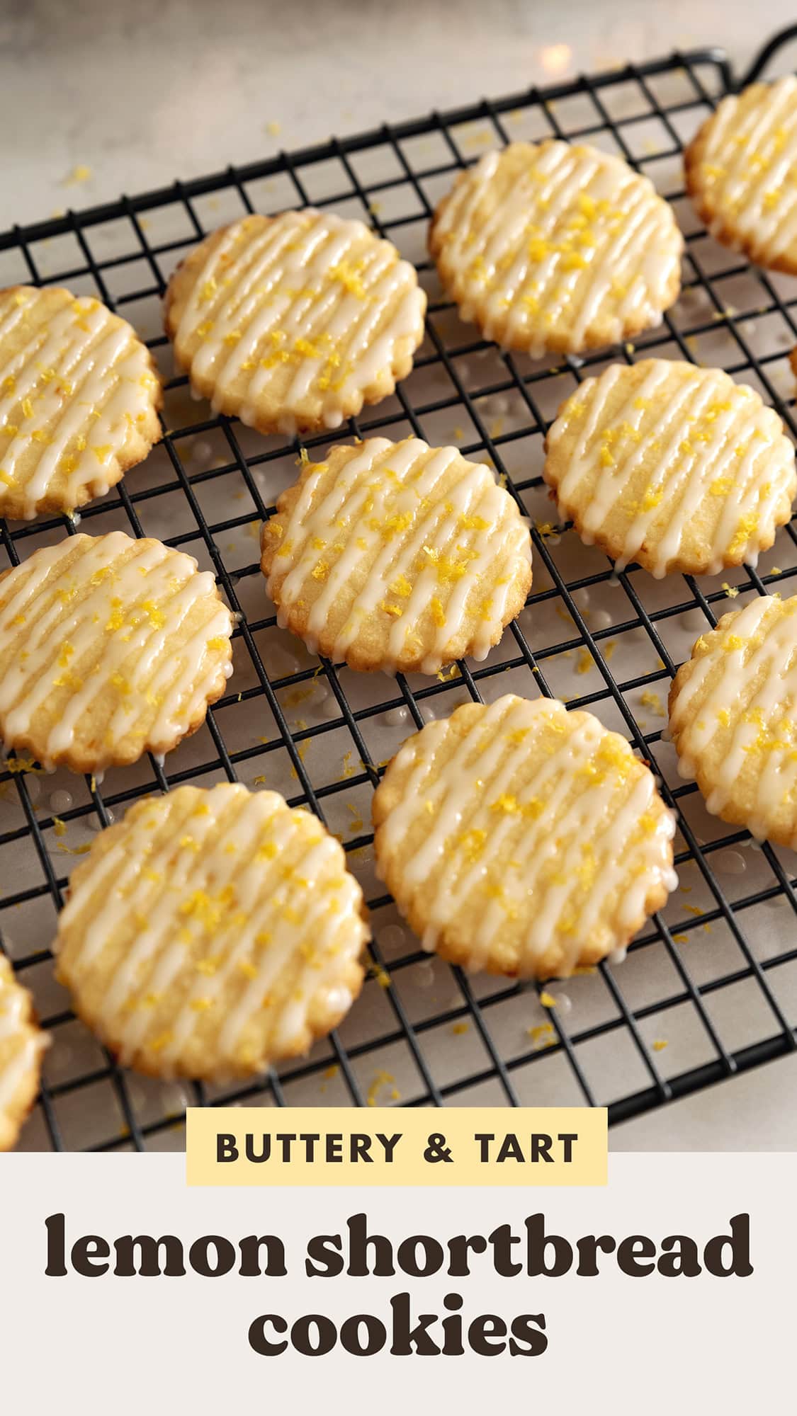 Lemon Shortbread Cookies - Teak & Thyme