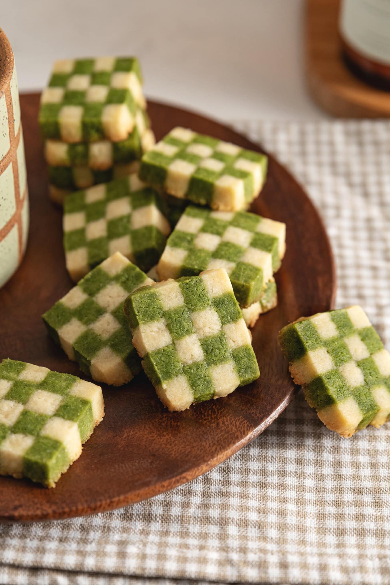 Matcha Checkerboard Cookies - Teak & Thyme