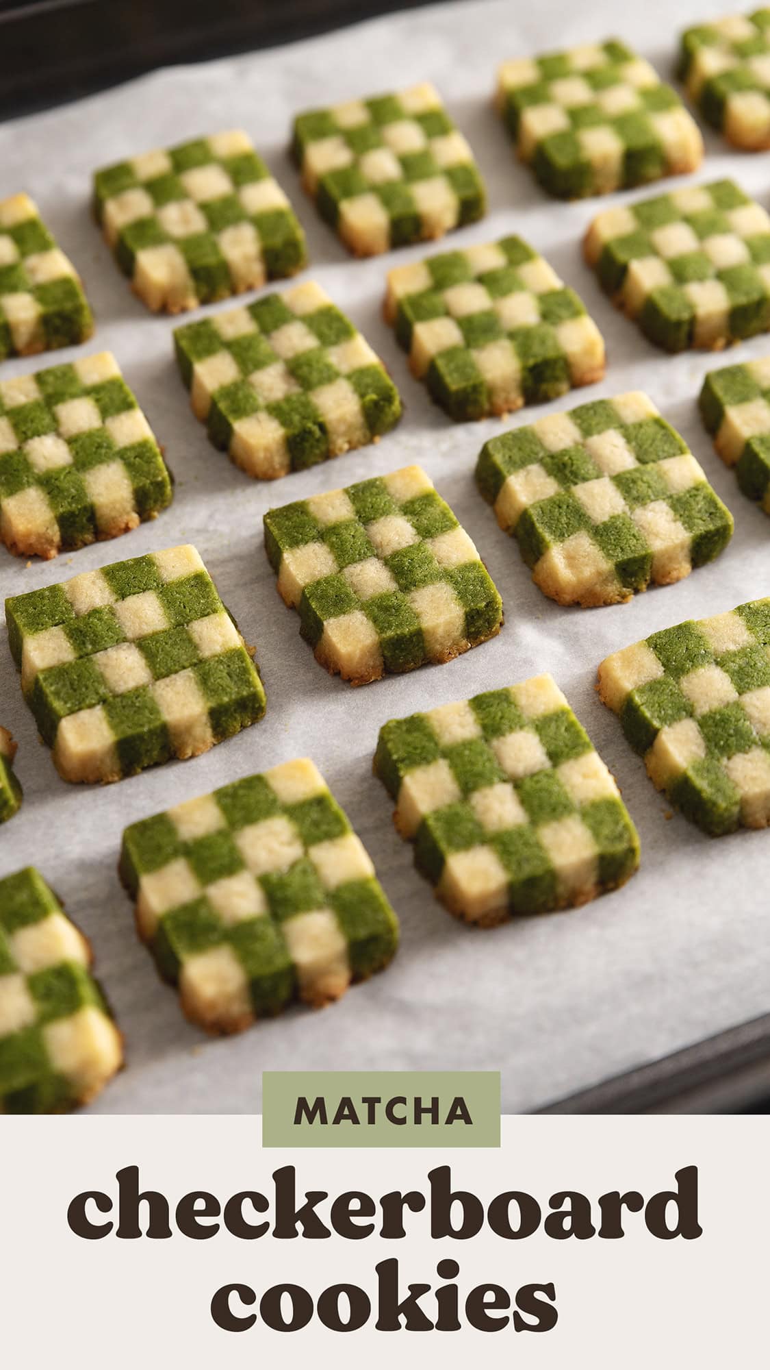 Matcha Checkerboard Cookies - Teak & Thyme