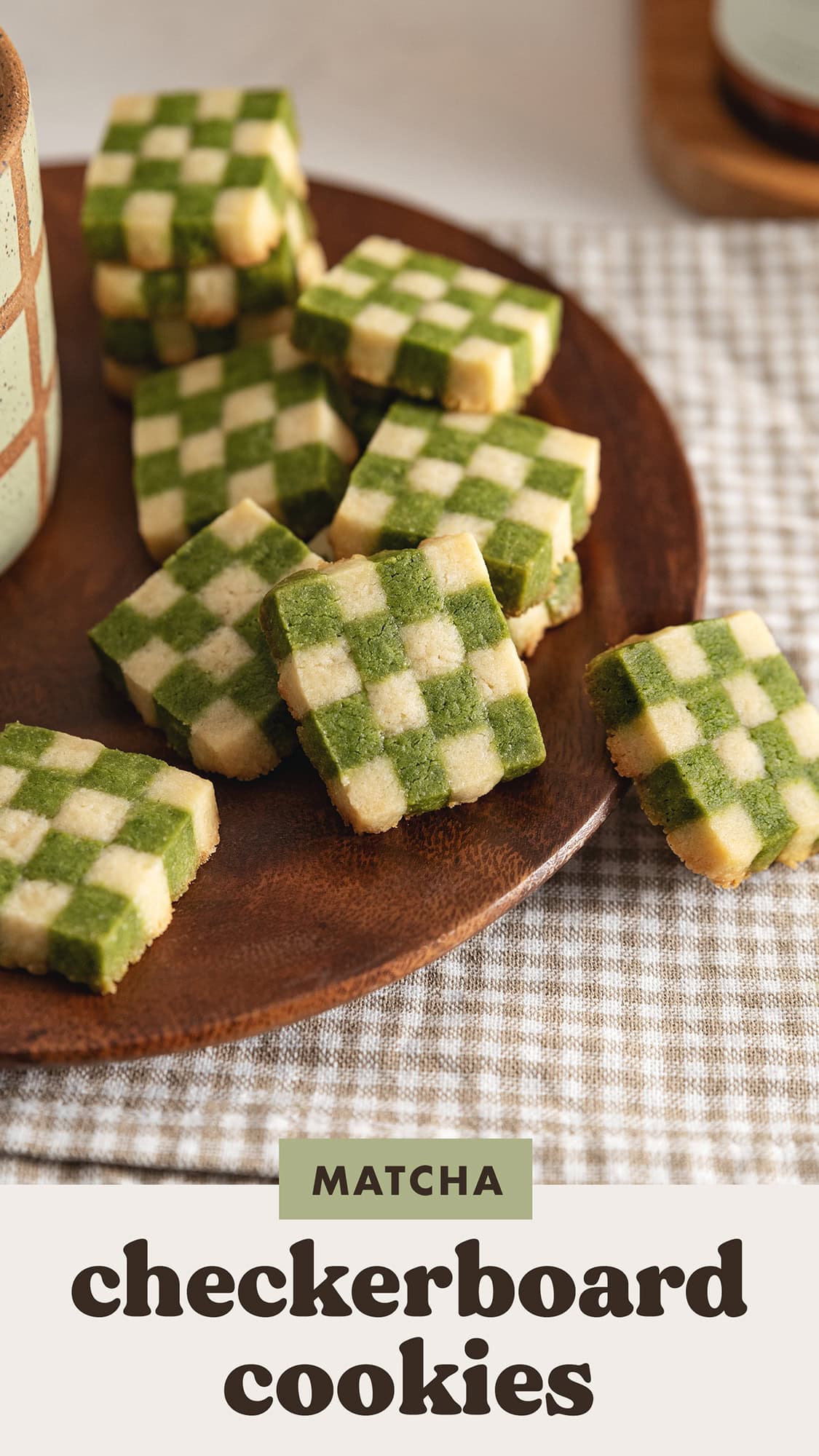 Matcha Checkerboard Cookies - Teak & Thyme