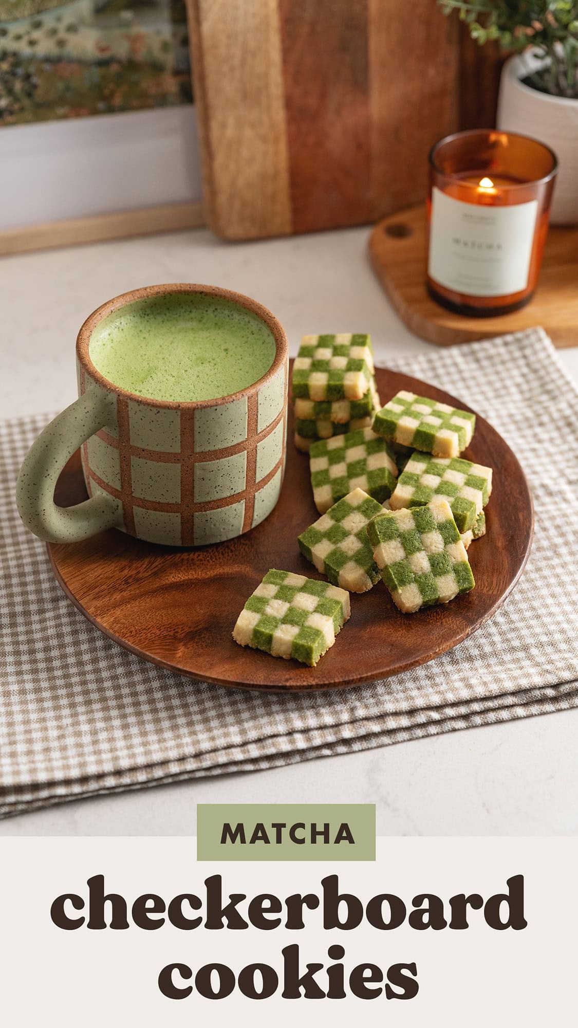 Matcha Checkerboard Cookies - Teak & Thyme