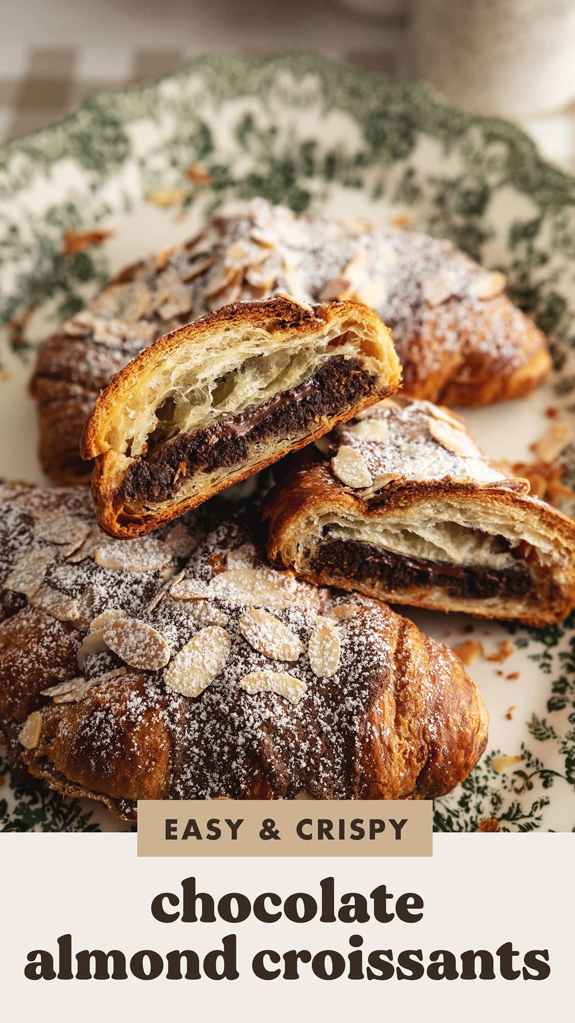 Chocolate Almond Croissants - Teak & Thyme