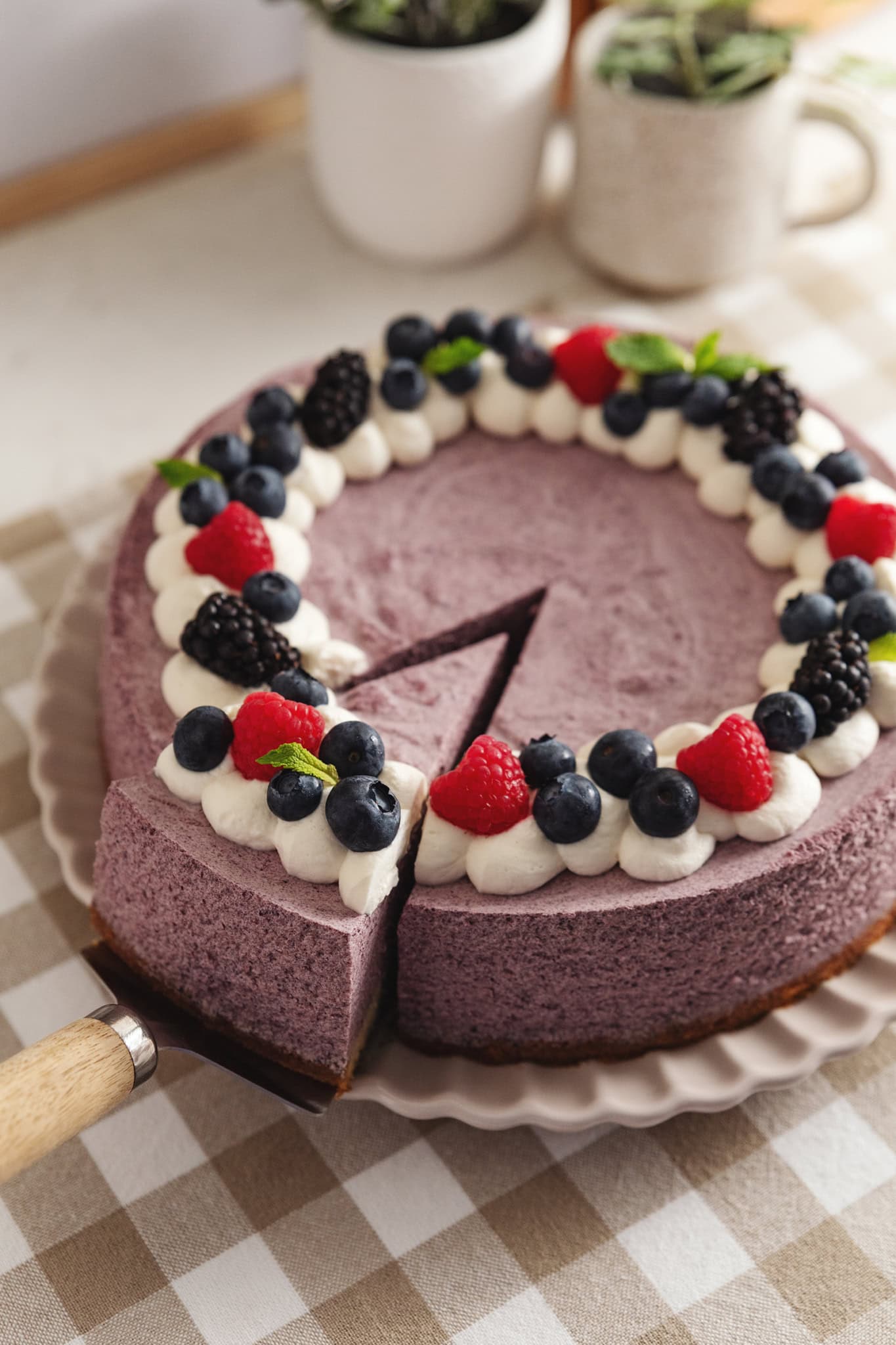 Blueberry Mousse Cake - Teak & Thyme