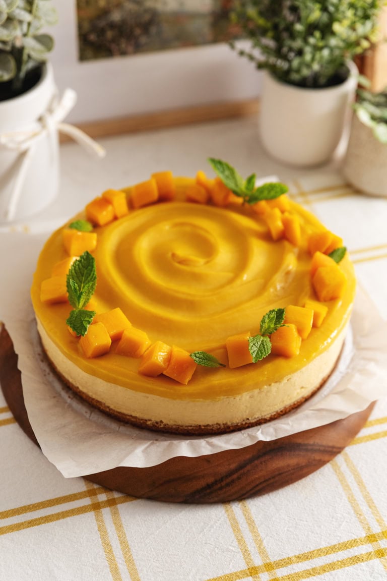 Mango Mousse Cake - Teak & Thyme