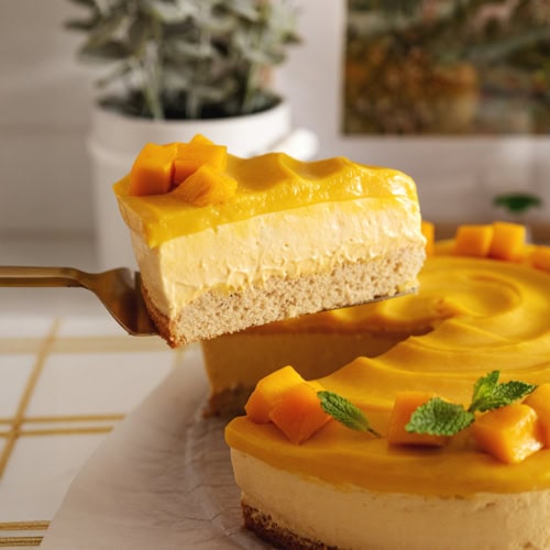 Mango Mousse Cake - Teak & Thyme