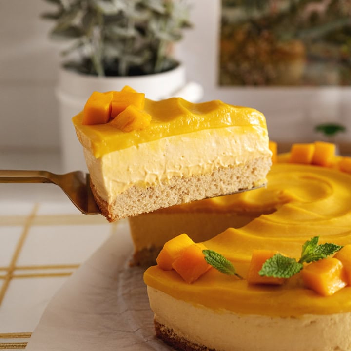 Mango Mousse Cake - Teak & Thyme