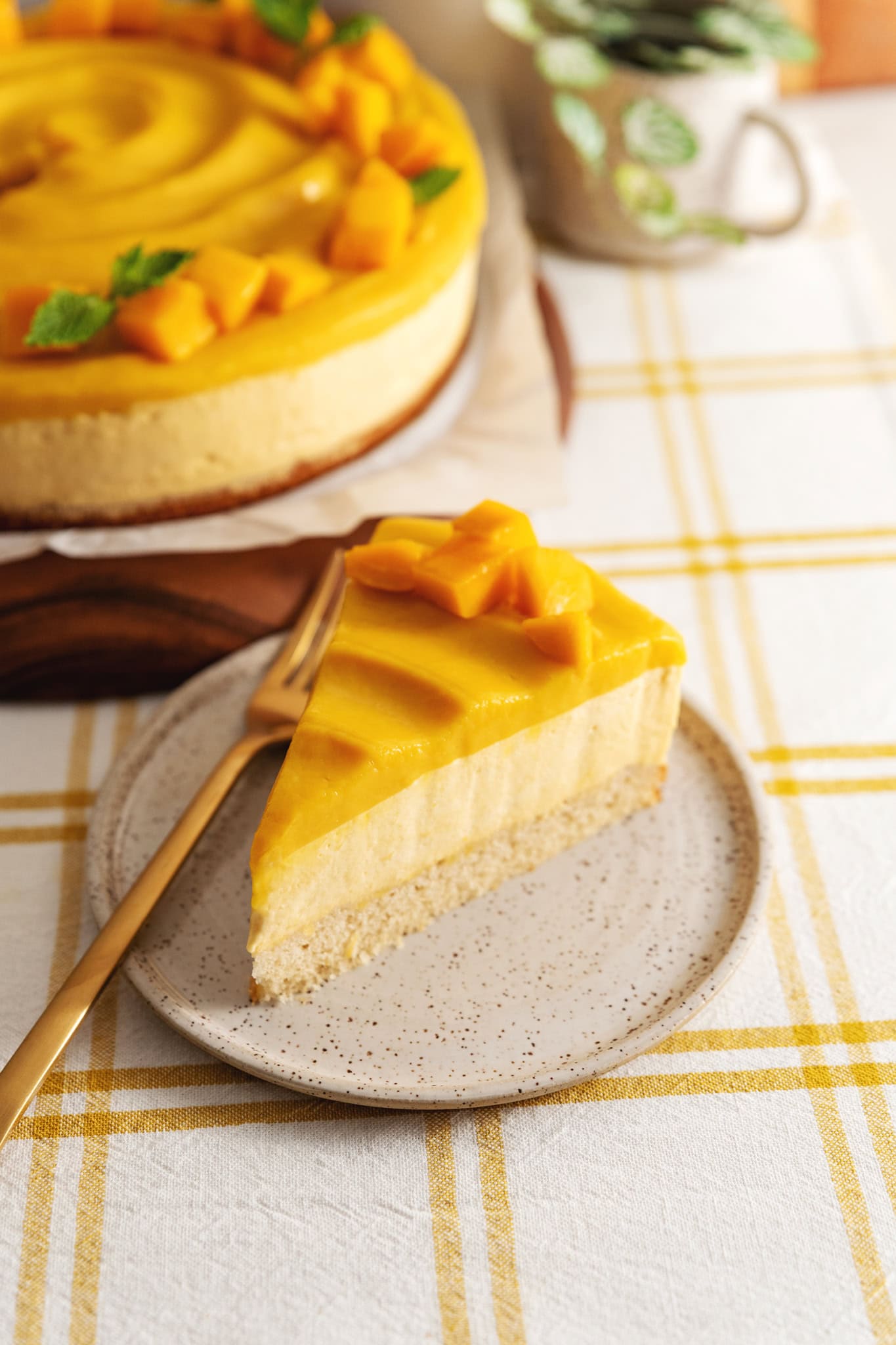 Mango Mousse Cake - Teak & Thyme