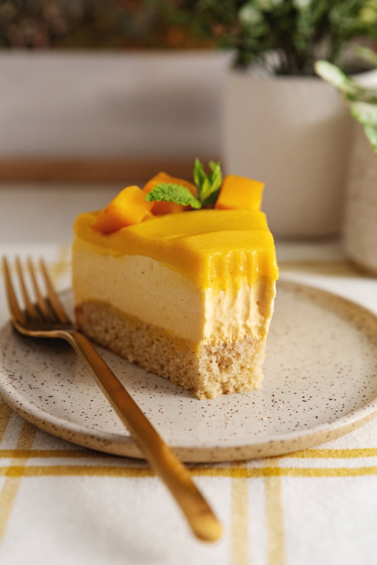 Mango Mousse Cake - Teak & Thyme