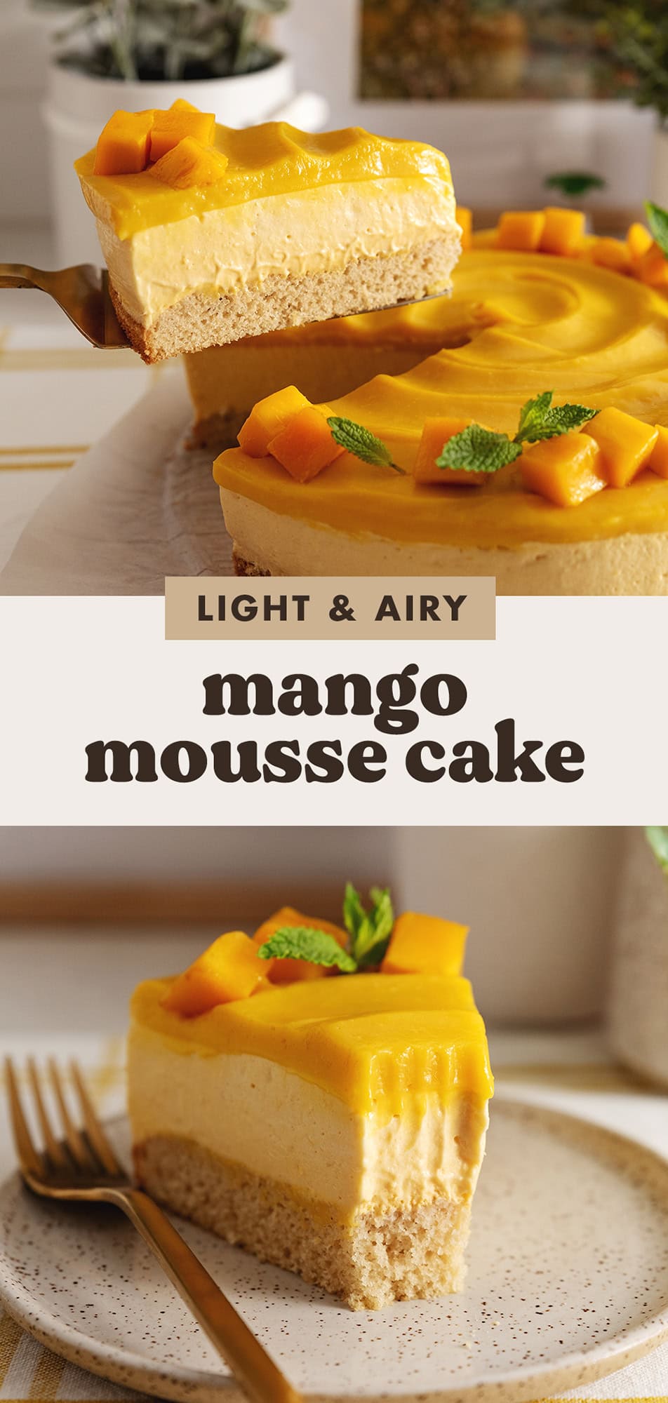 Mango Mousse Cake - Teak & Thyme