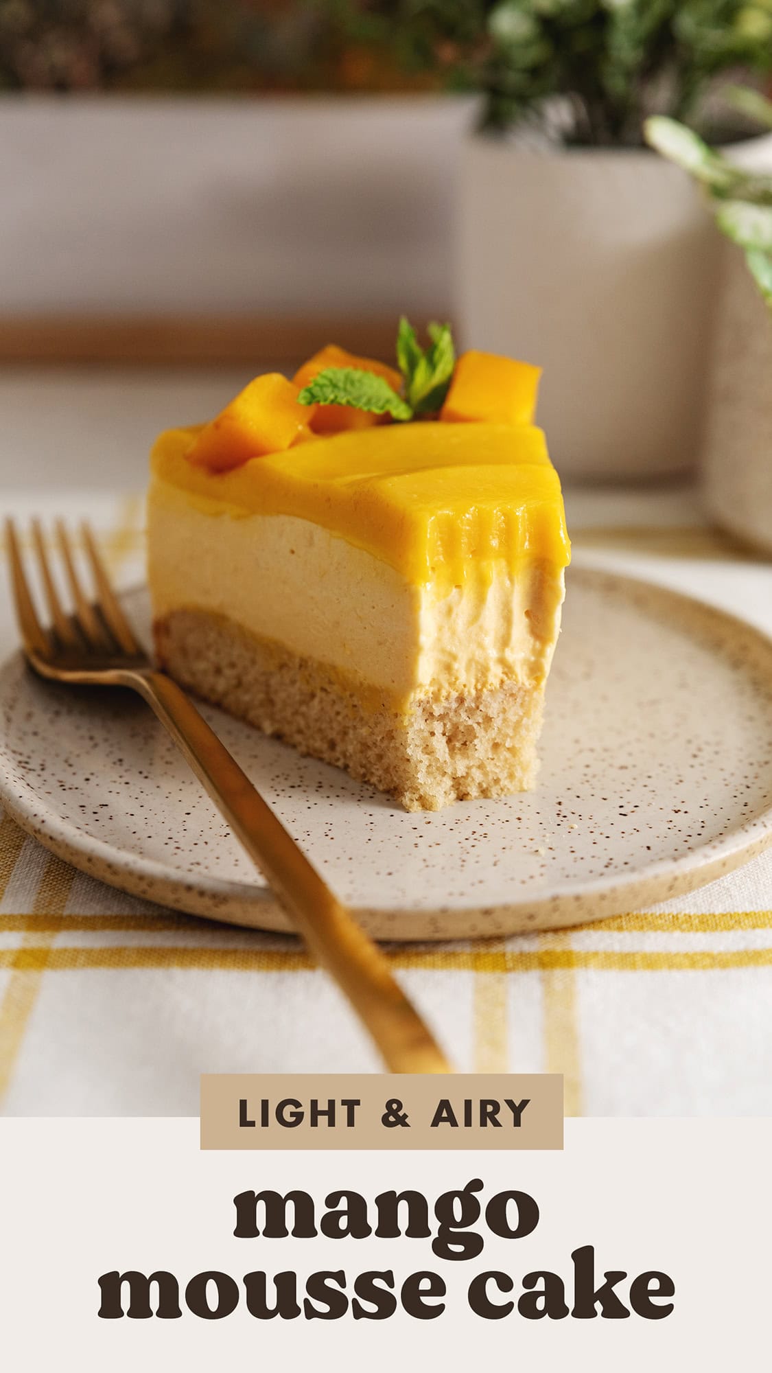 Mango Mousse Cake - Teak & Thyme