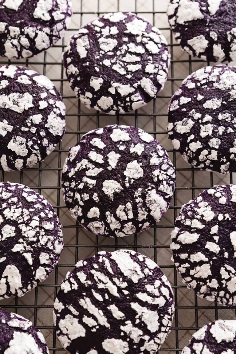 Ube Crinkle Cookies - Teak & Thyme